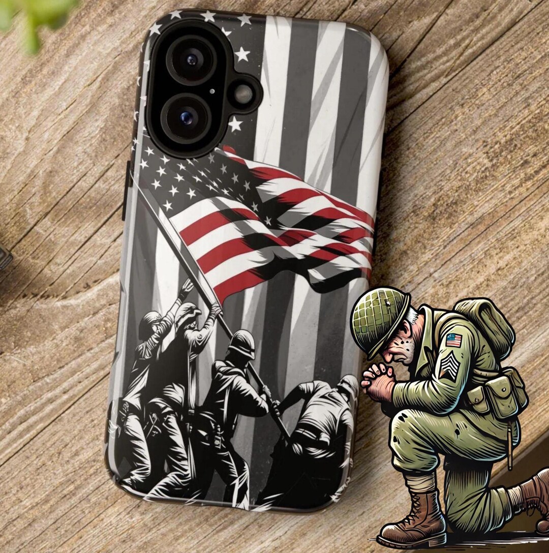 Red White Blue iPhone Flag Raising Case, America Flag Phone Case USA ...