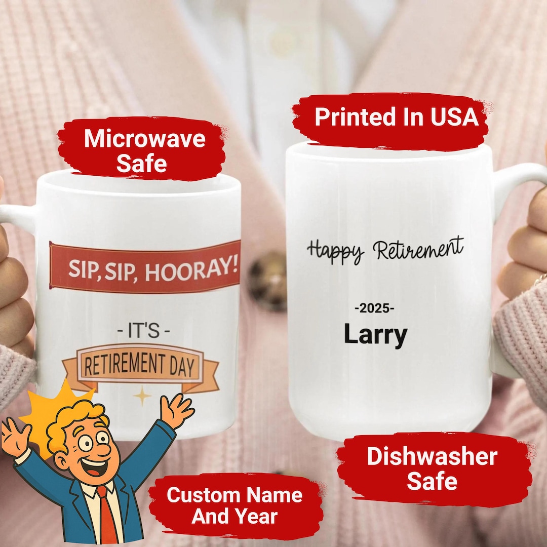 Funny Retired Coffee Cup, Custom Retired Mug, Personalized Teacher ...