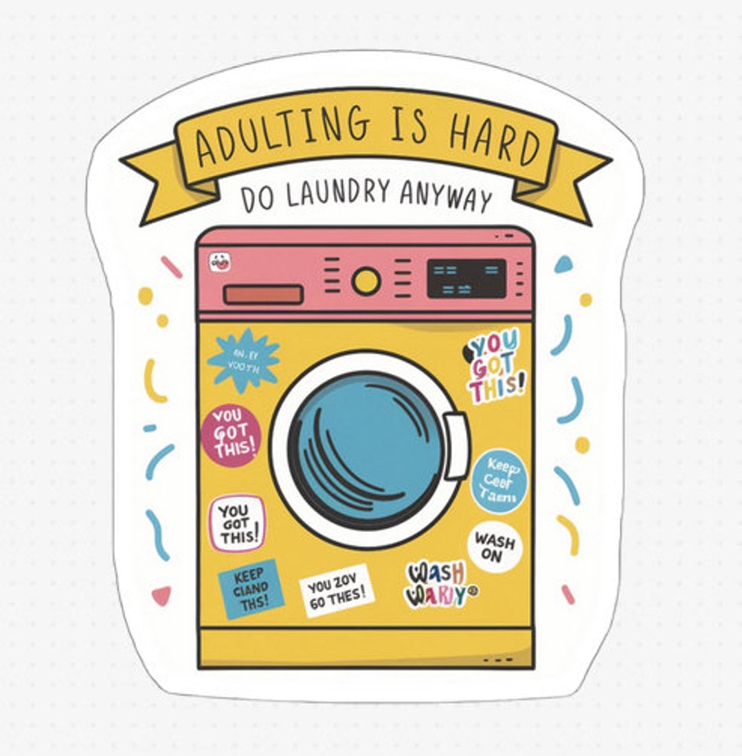 Motivational Washing Machine Sticker Laundry Room Decor Funny ...