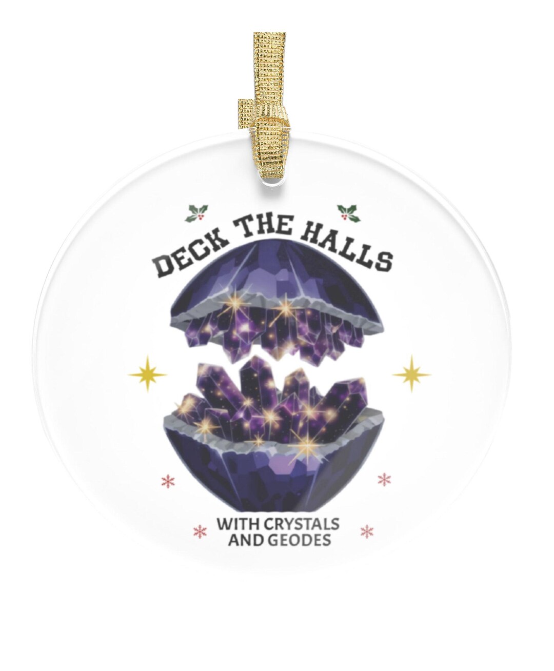 Geology Gifts Acrylic Geode Ornament | Unique Gemstone Ornament ...