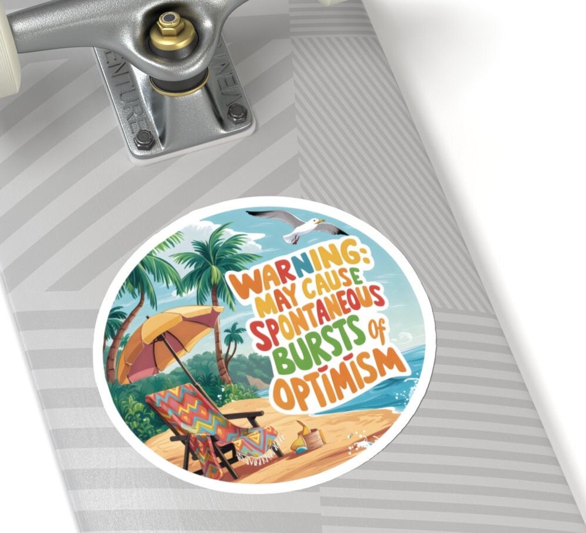 Inspirational Message Beach Chair and Umbrella Sticker A Beach Vacation ...