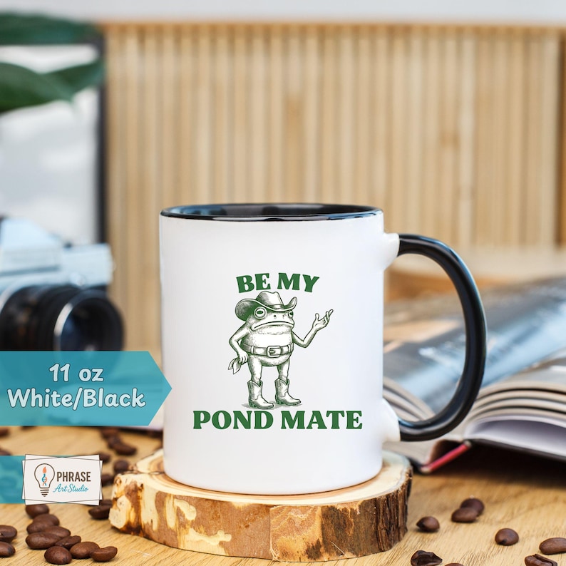 Valentines Day Gift, Cowboy Frog Mug, Frog Lover Gift, Unhinged Cowboy ...