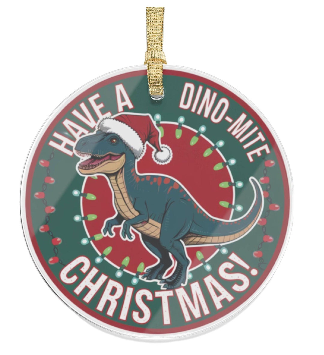 Dinosaur Ornament, Dino-mite Christmas Tree Decoration for Kids and ...
