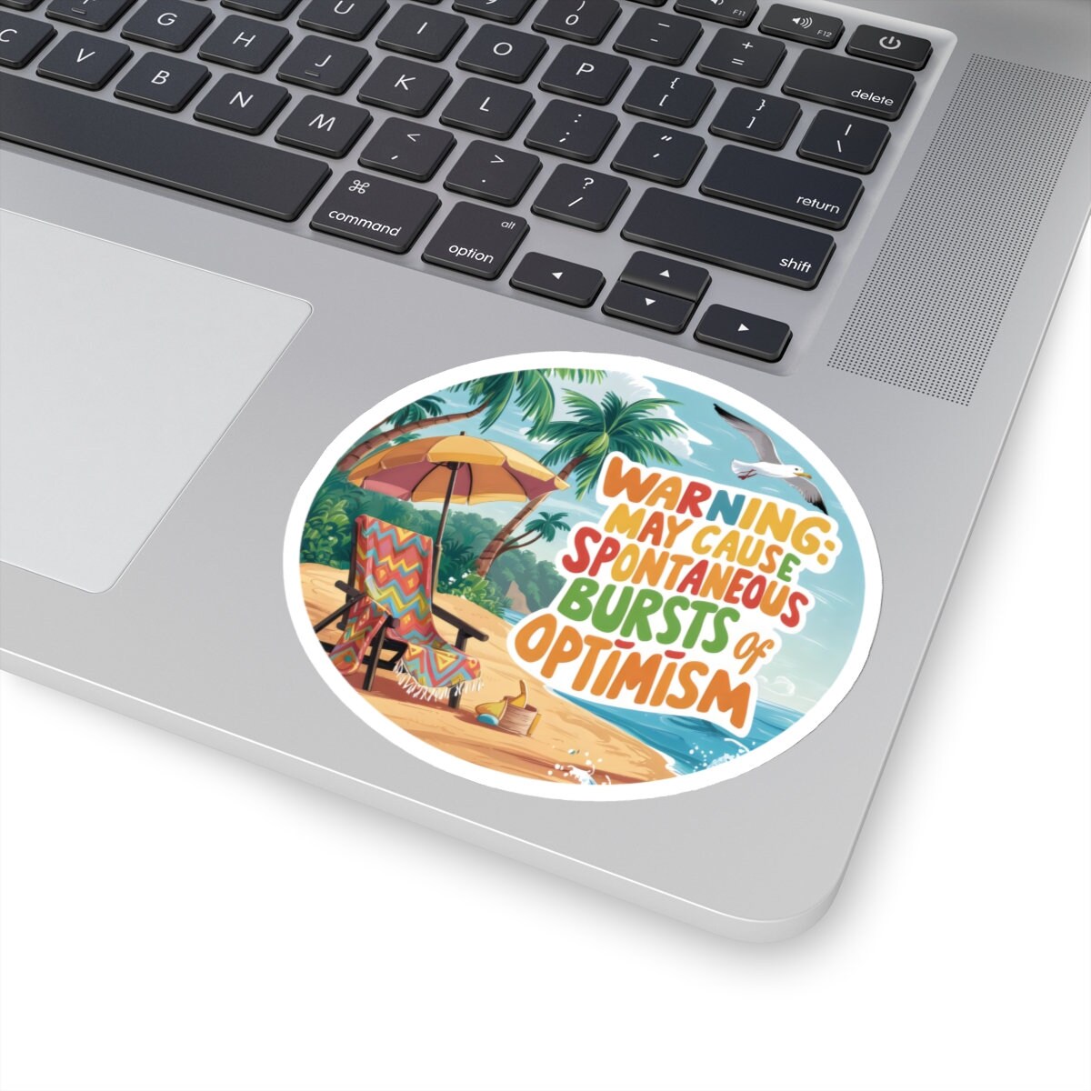 Inspirational Message Beach Chair and Umbrella Sticker A Beach Vacation ...