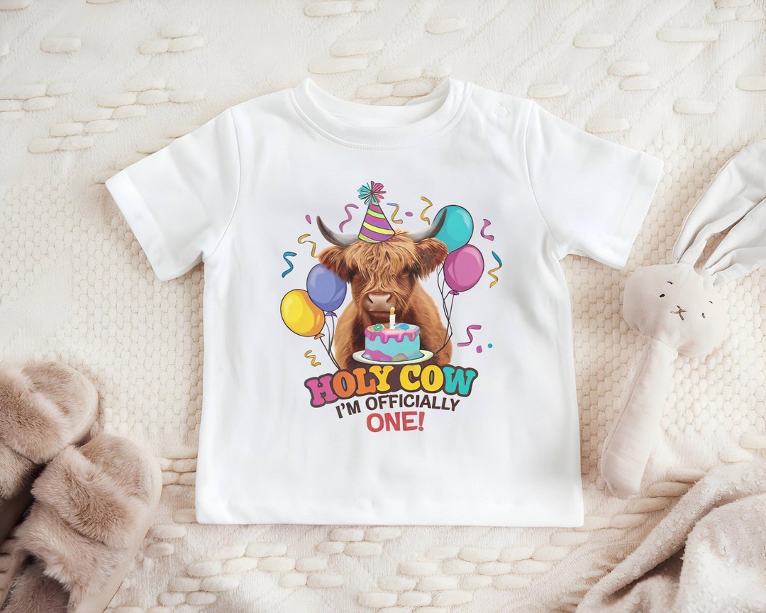 Highland Cow First Birthday, 1st Birthday Highlander, Baby Birthday T ...