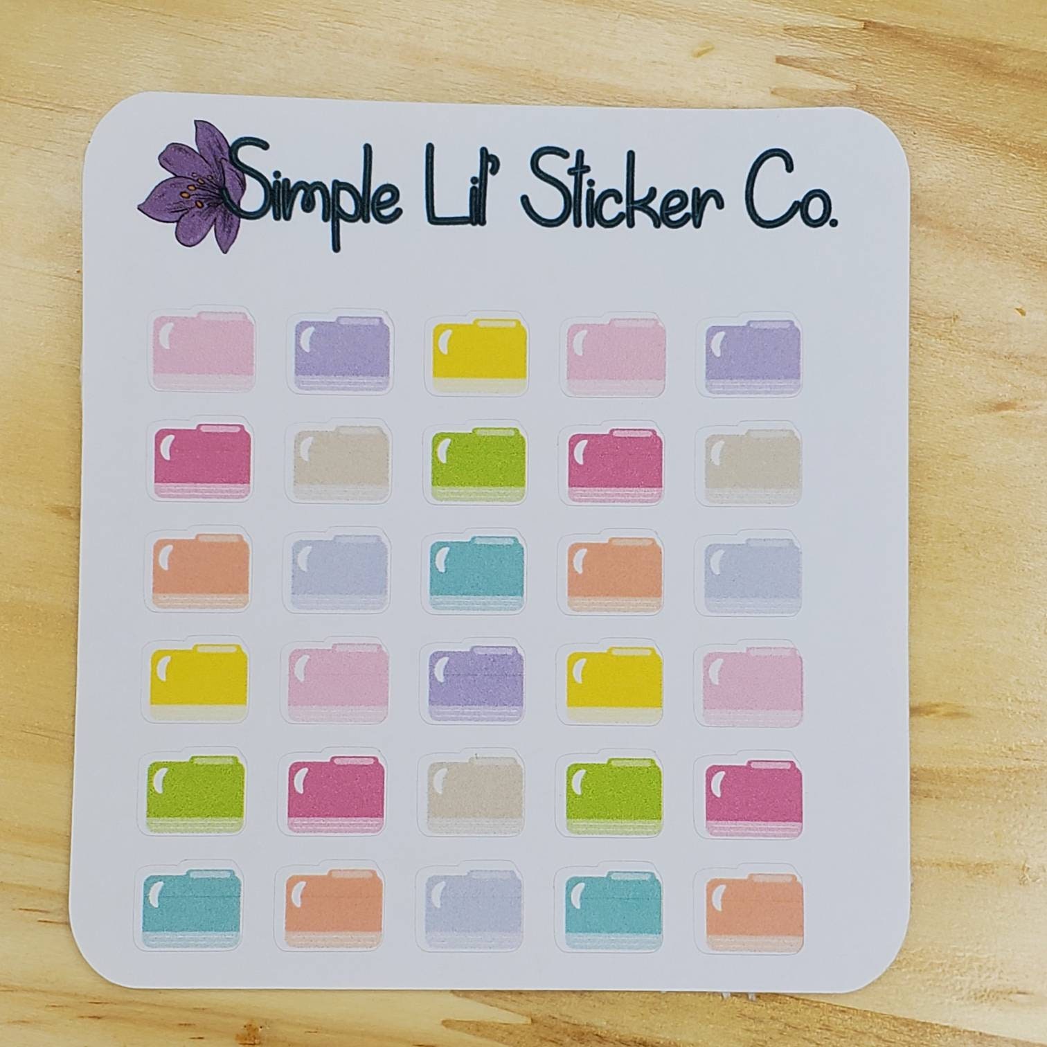 File Folder Icon Sticker Sheet Folder Functional Icon | Etsy