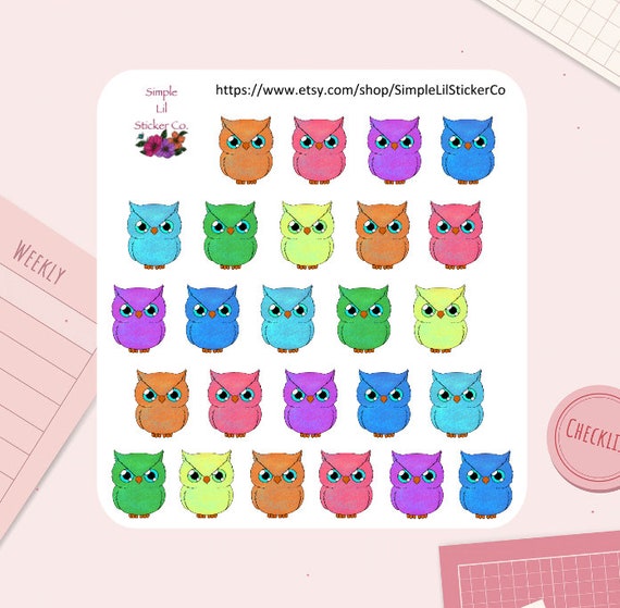 Paper, Party & Kids Stickers Glitter Owl Icon Stickers Owl Stickers Owl ...