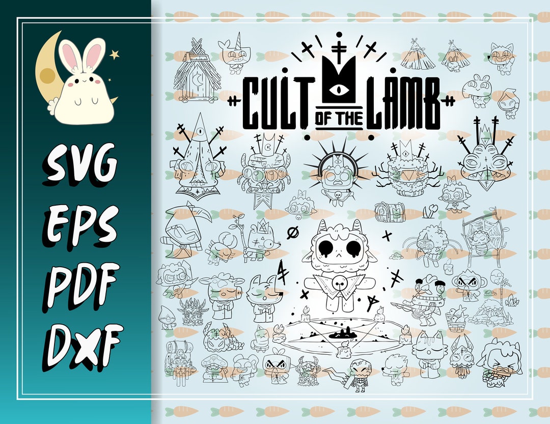 Cult of Lamb Bundle SVG, Pdf, Eps, Dxf Files for Cricut, Silhouette ...