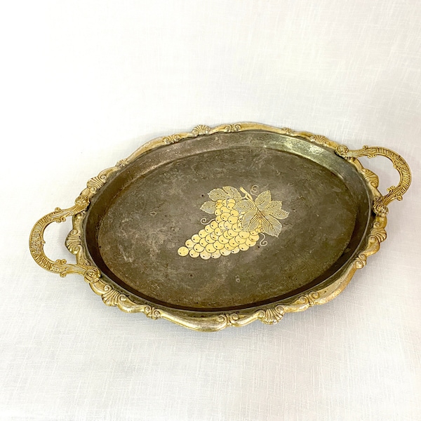 Vintage Metal Tray - Etsy