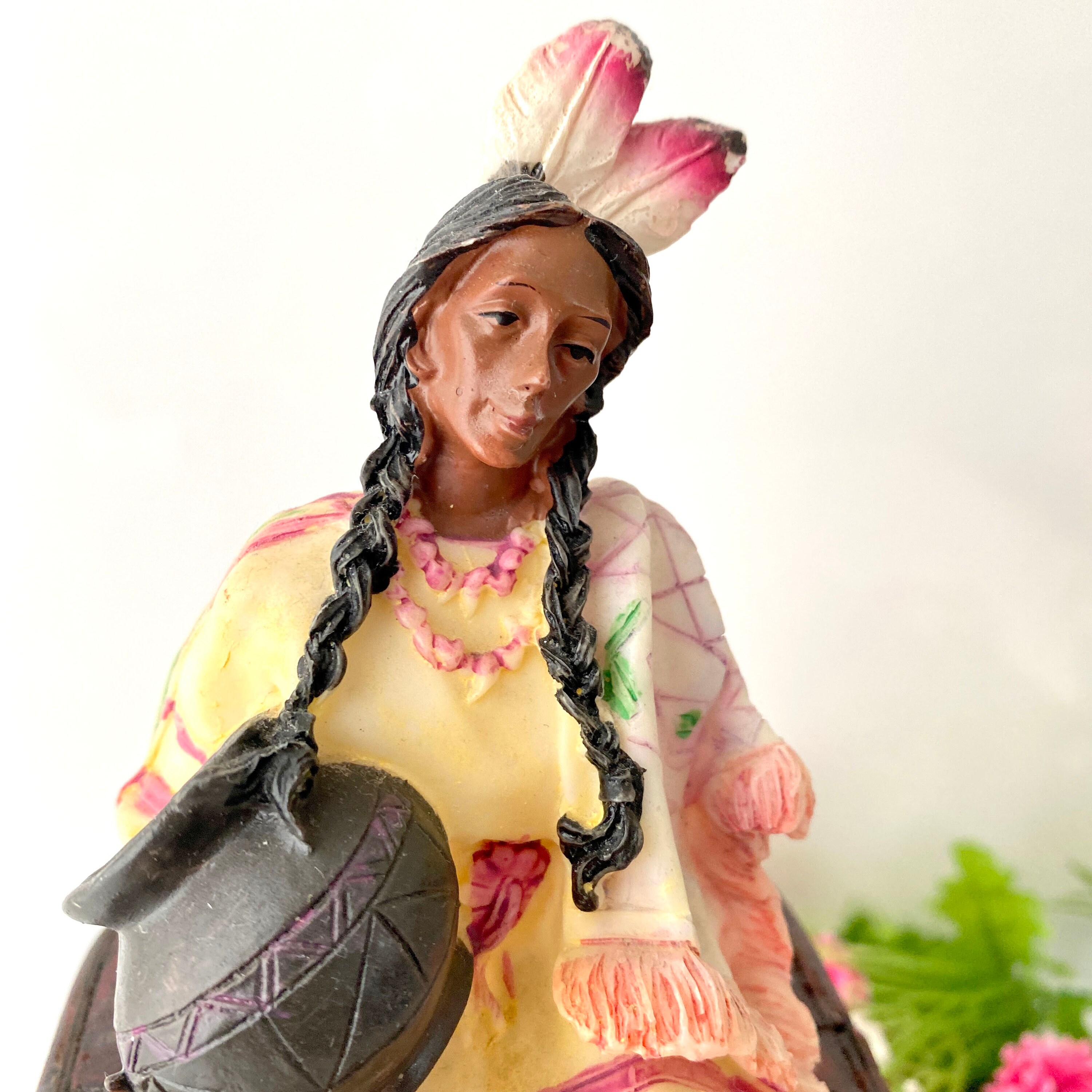 Indian Tribe Statue Vintage Injun Chief Statue Native | Etsy