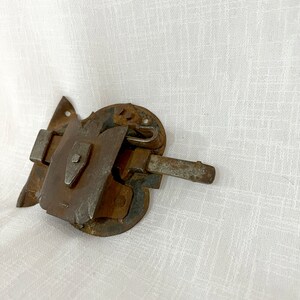 Old Wrought Iron Latch Door Lock, Vintage Door Lock, Rustic Door Lock ...