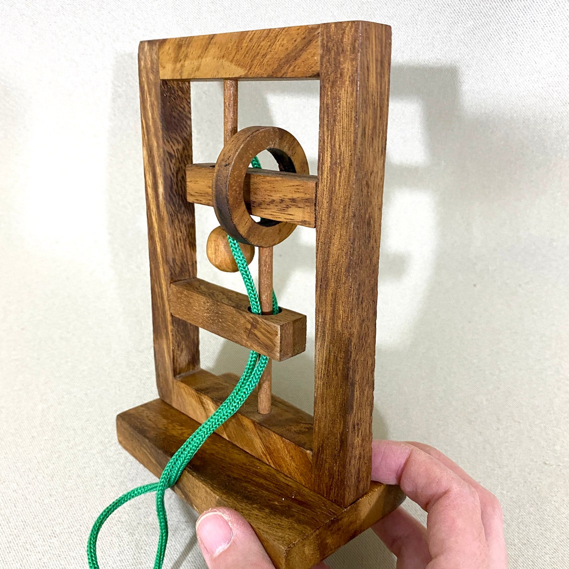 Wooden Brain Teaser Puzzle Vintage Wooden Mind Game | Etsy