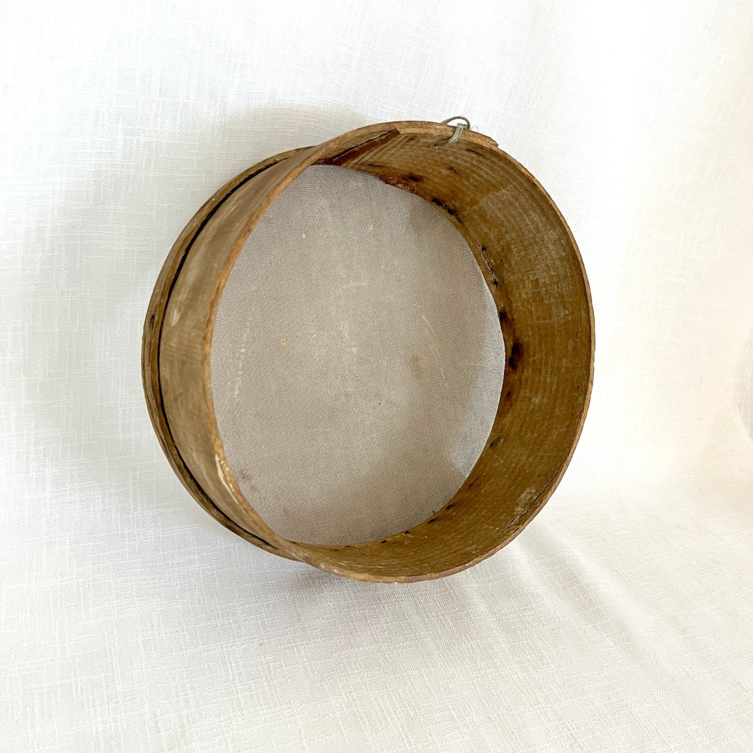 Vintage Wooden Sieve, Primitive Flour Sifter, Wooden Sifter, Old Wooden ...