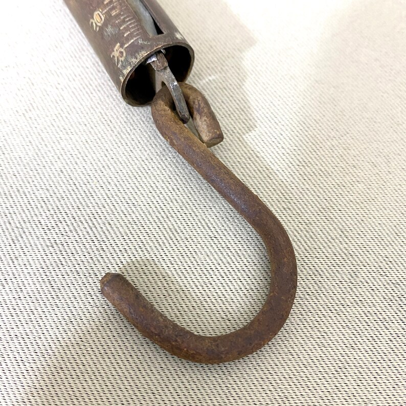 Handheld Brass Scale | Vintage Fish Scale | Brass Spring Scale ...