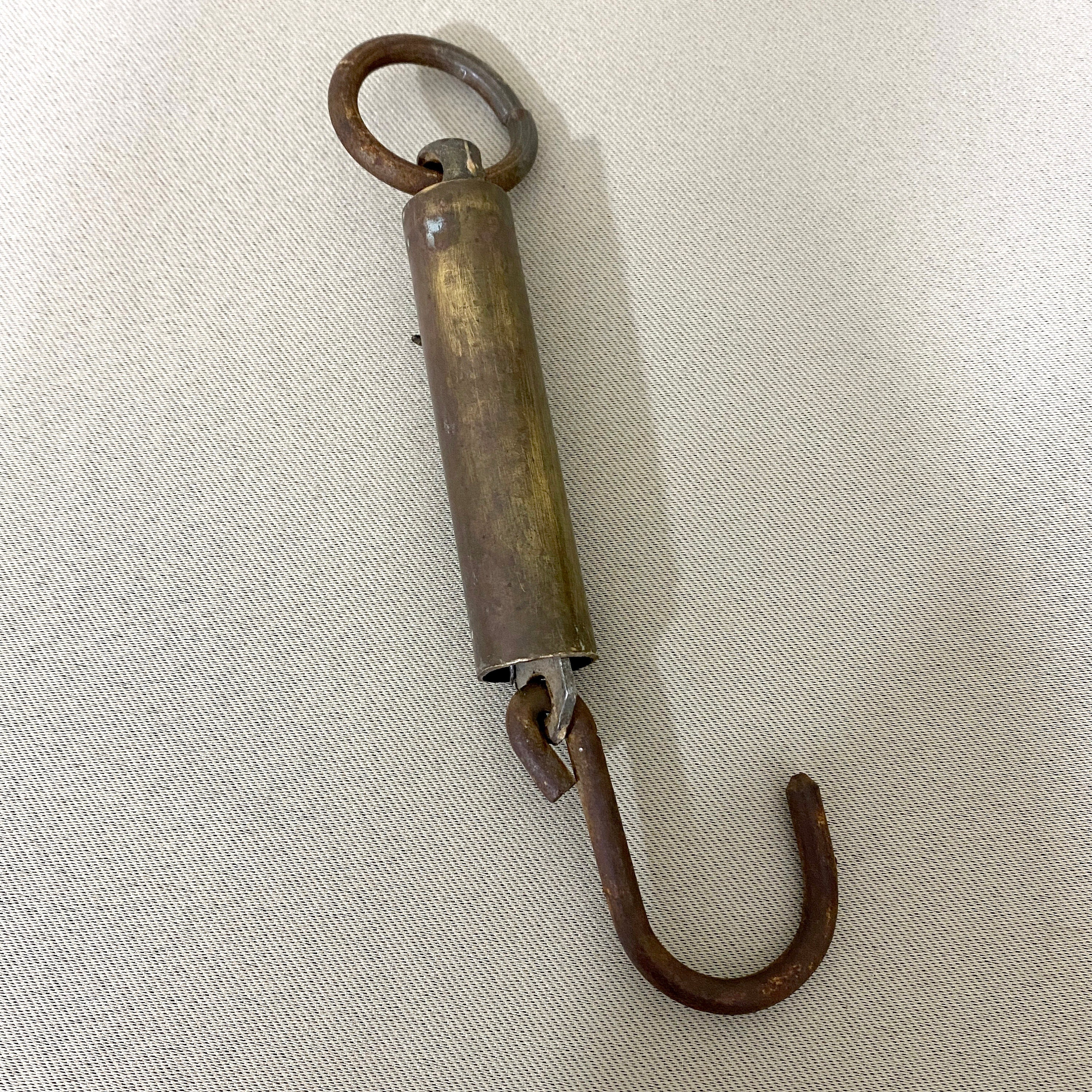 Handheld Brass Scale | Vintage Fish Scale | Brass Spring Scale ...