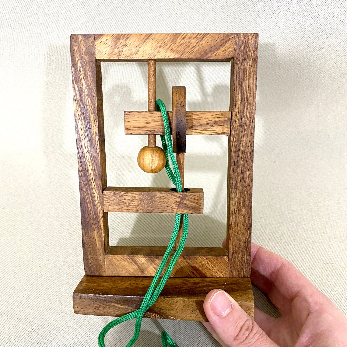 Wooden Brain Teaser Puzzle Vintage Wooden Mind Game | Etsy