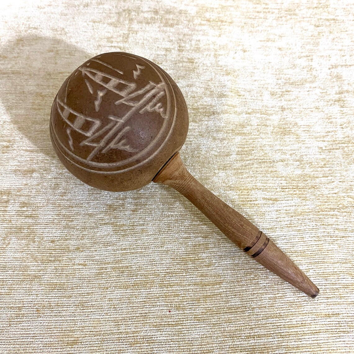 Vintage Wood Maracas Coconut Shell Maraca Vintage Shakers | Etsy