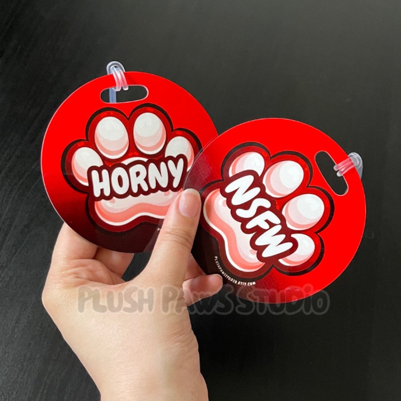Consent Custom Fursuit Badge Tags | Custom Text Furry Badge Commission ...