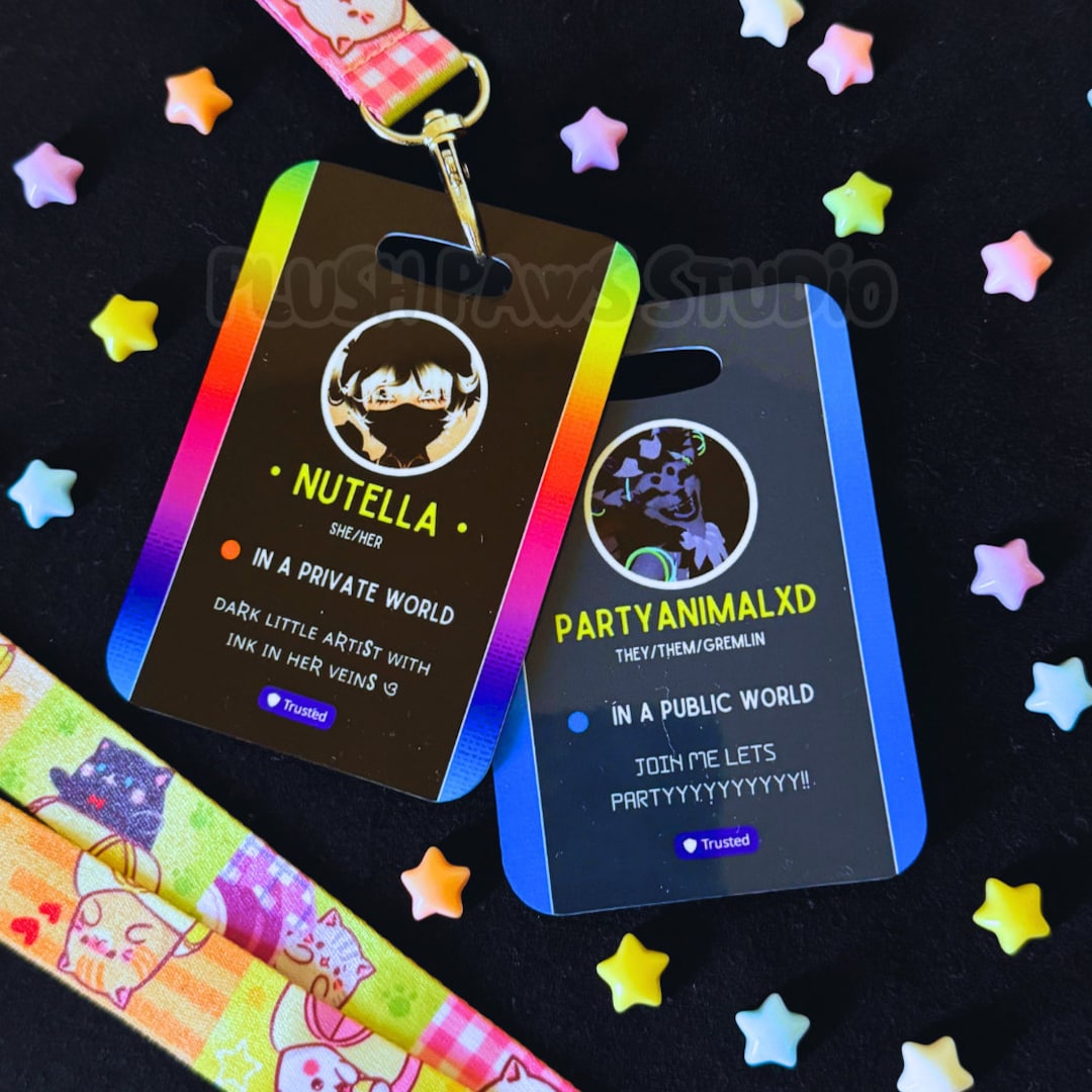Custom Vrchat ID Badges | Custom Fursuit Badge Commission | Waterproof Scratchproof Durable Hard ...