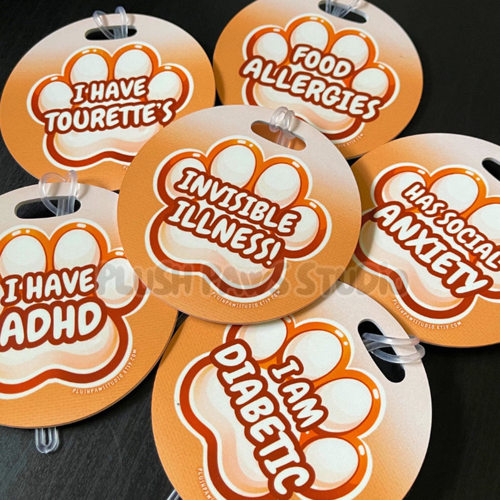 Disabilities Custom Fursuit Badge Tags | Custom Text Furry Badge ...
