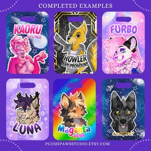 Custom Fursona Badge Tags | Custom Fursuit Badge Commission ...