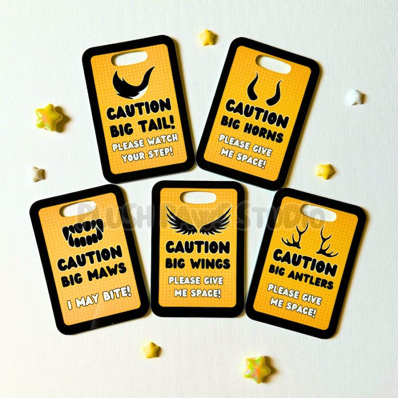 Custom Fursuit Boundaries ID Badge Tags | Custom Text Furry Badge ...