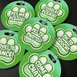 Consent Custom Fursuit Badge Tags | Custom Text Furry Badge Commission ...