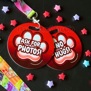 Consent Custom Fursuit Badge Tags | Custom Text Furry Badge Commission ...