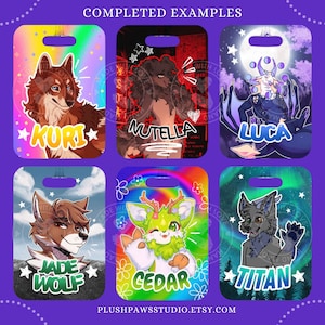 Custom Fursona Badge Tags | Custom Fursuit Badge Commission ...