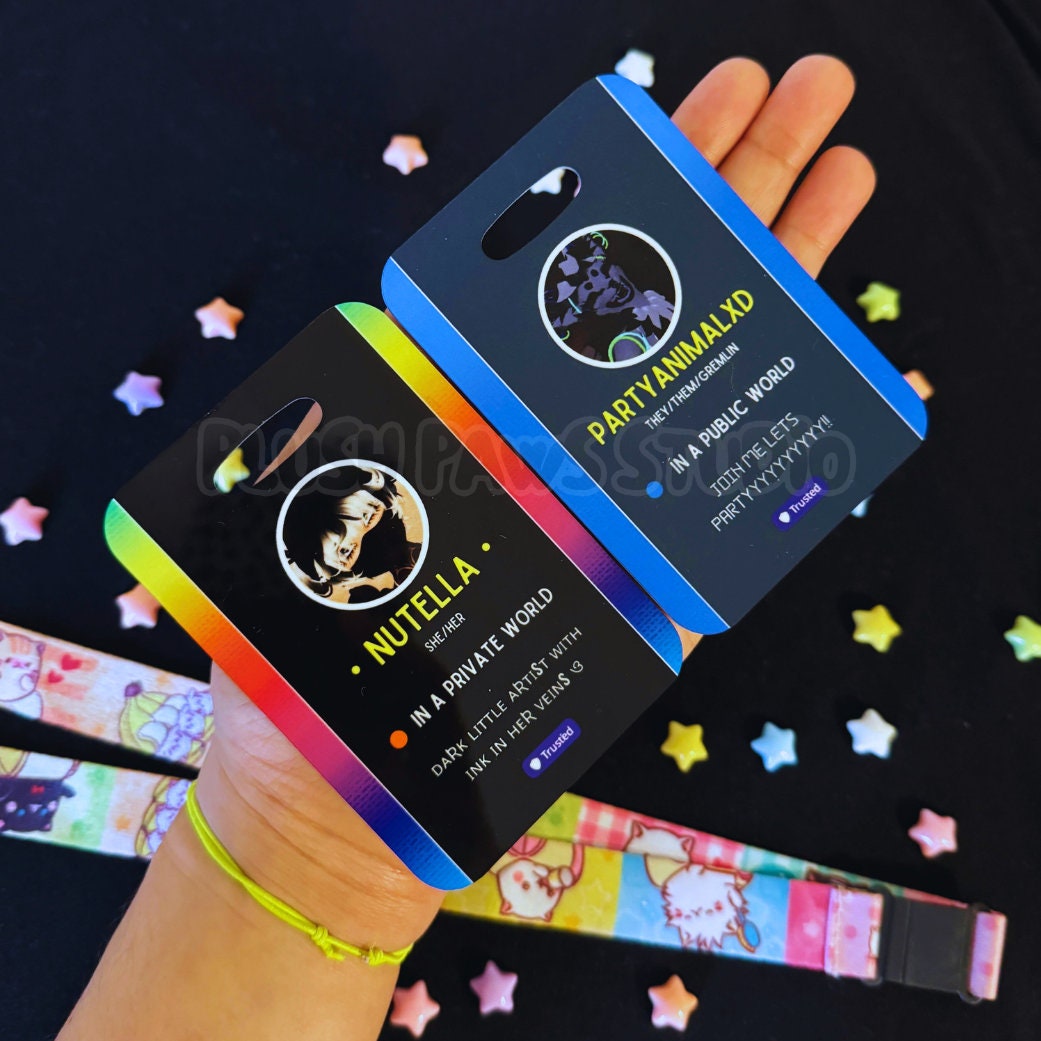 Custom Vrchat ID Badges Custom Fursuit Badge Commission Waterproof Scratchproof Durable Hard ...