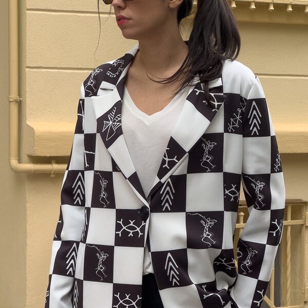 Checkered Jacket - Etsy