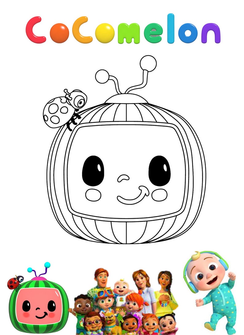 Page De Coloriage Cocomelon Livre De Coloriage Cocomelon Etsy France