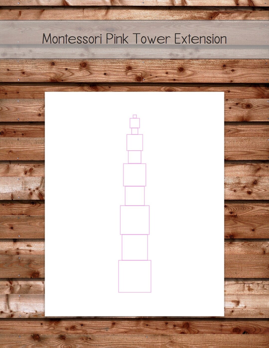 Montessori Pink Tower Extension - Etsy