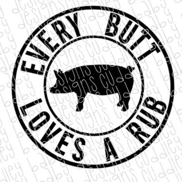 Rub Butt Svg - Etsy