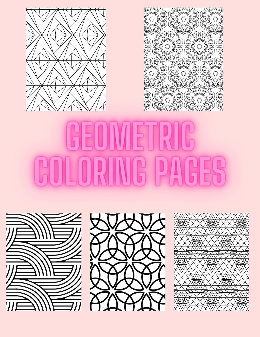 Geometric Coloring Book Digital Download - Etsy
