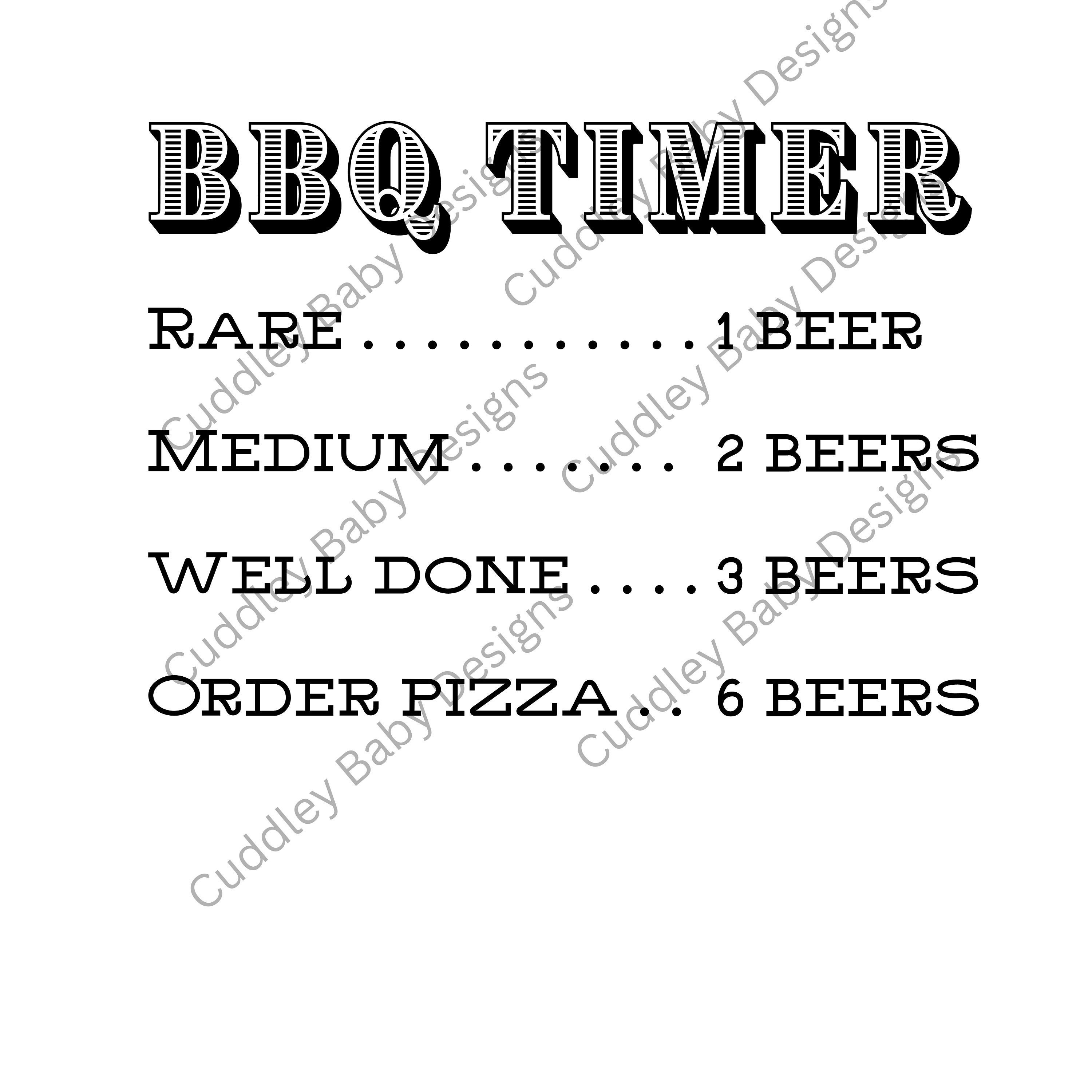 BBQ Timer Digital SVG Download - Etsy