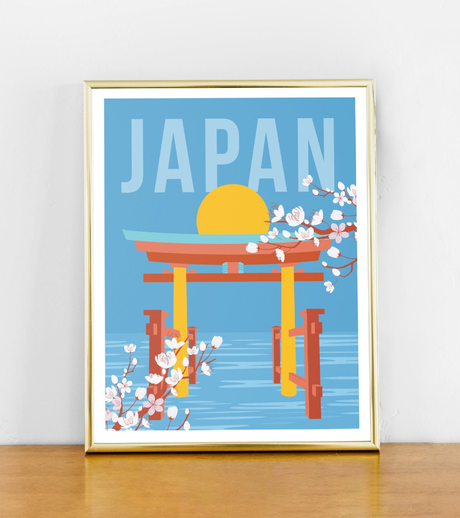Japan Travel Poster, Digital Download, Printable Wall Art, Illustrated ...