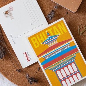 Asian Places Illustrated Postcards / Pack of 4 Postcards / - Etsy