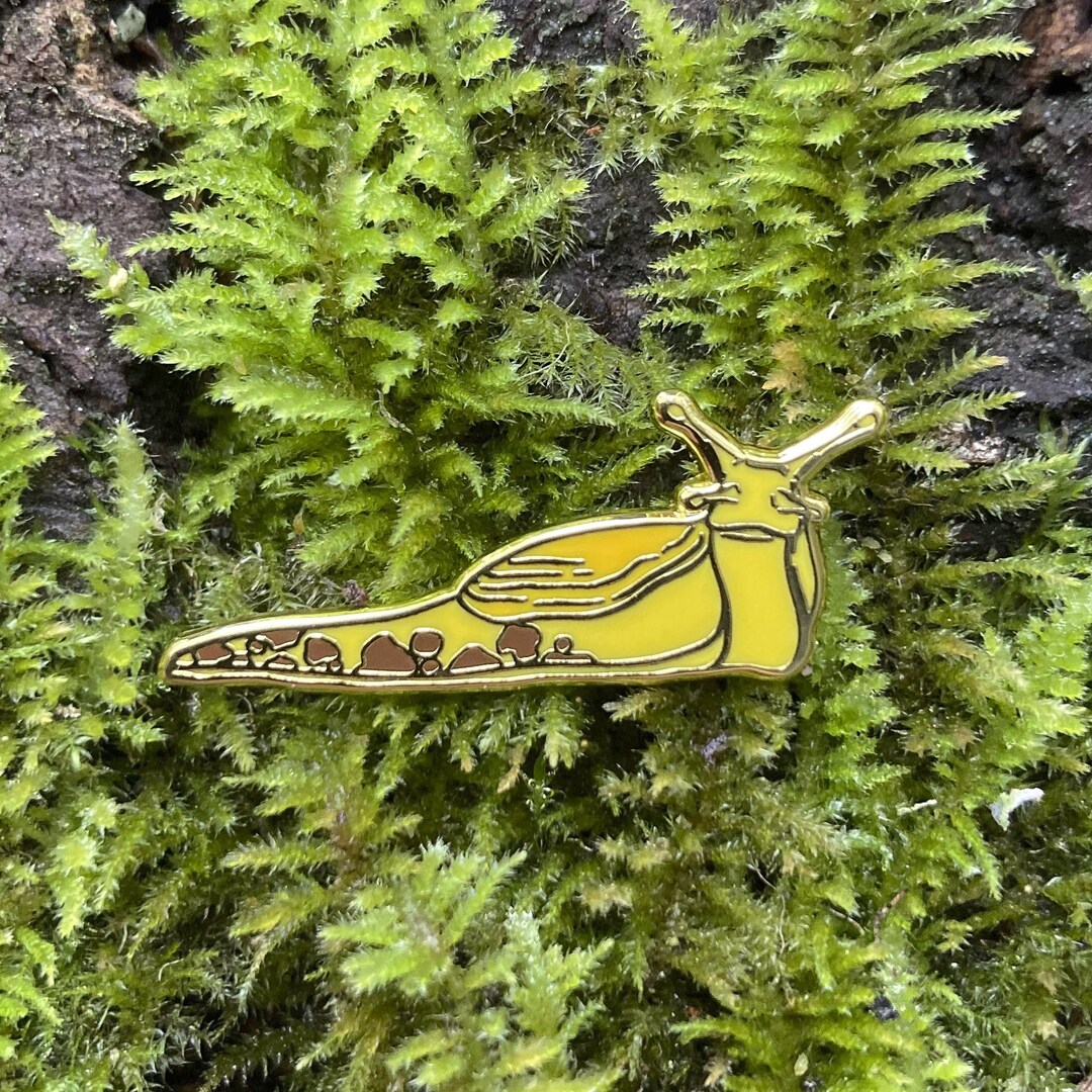 Yellow Banana Slugs Enamel Lapel Pin in Gold - Etsy