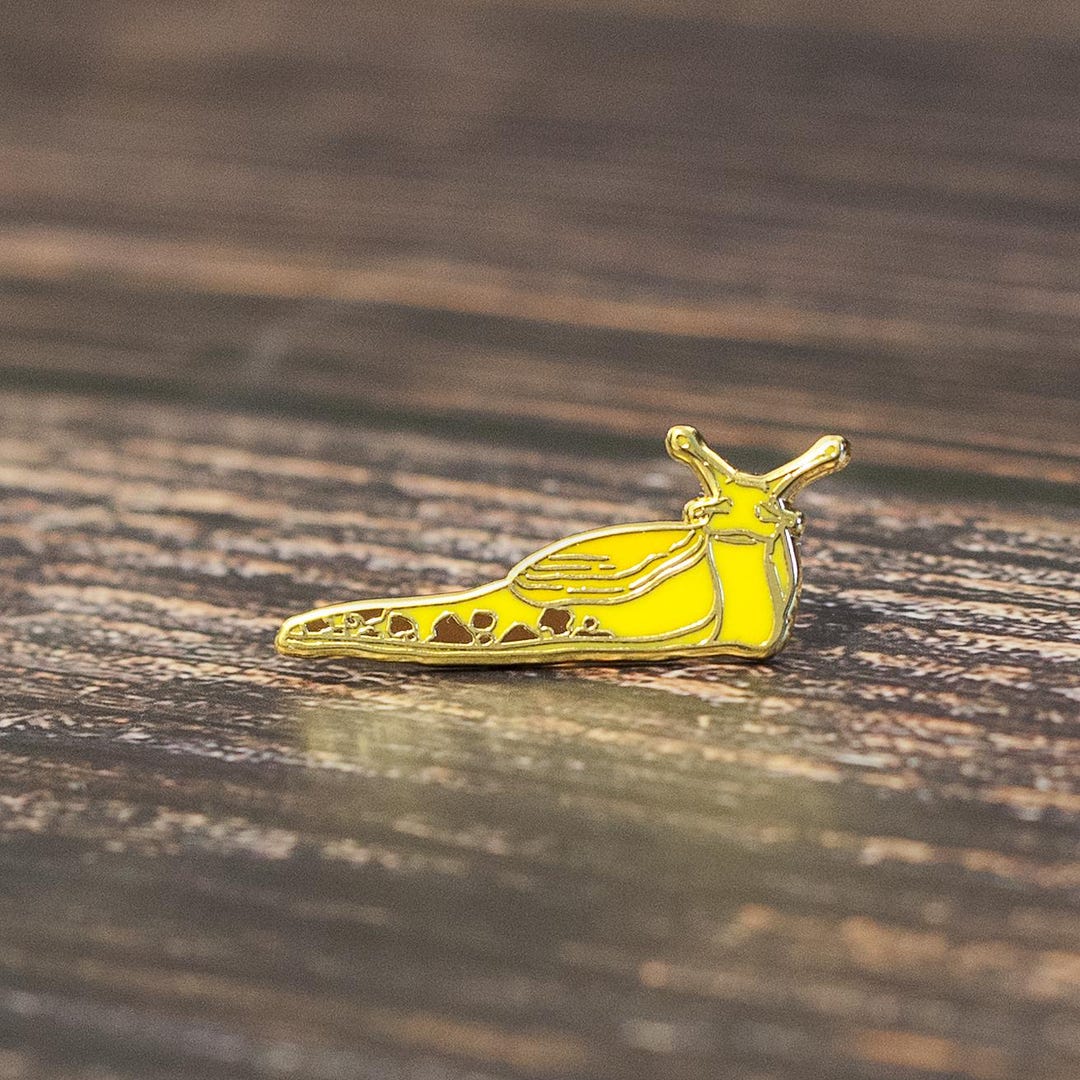 Banana Slug Pin in Gold Enamel - Etsy