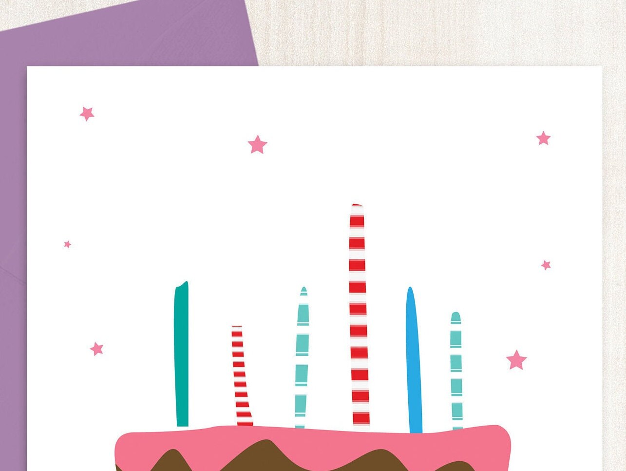 Fingerprint Birthday Card - Fingerprint Candles - Digital Download ...