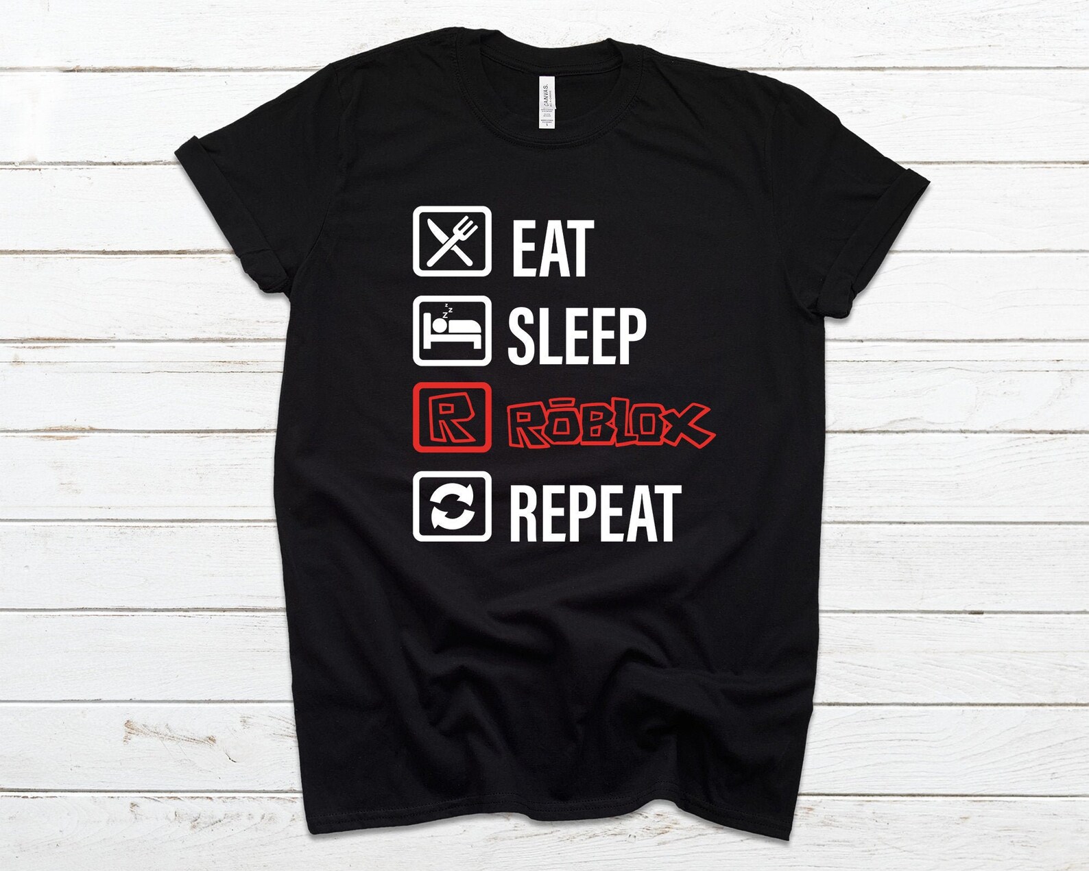 Eat Sleep Roblox Repeat T-Shirtroblox birthday shirtroblox | Etsy