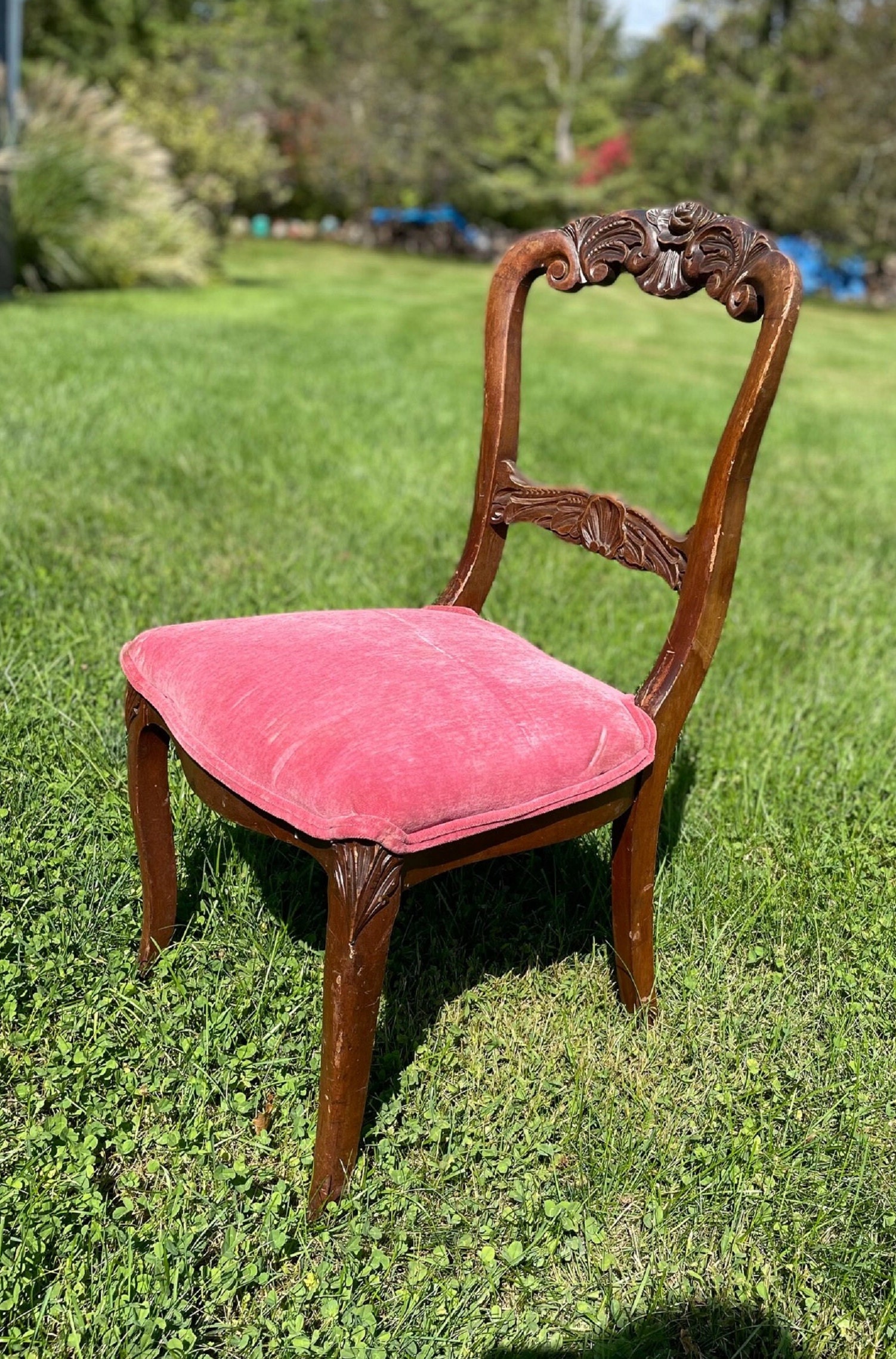 Customizable Rose Detail Side Chair - Etsy