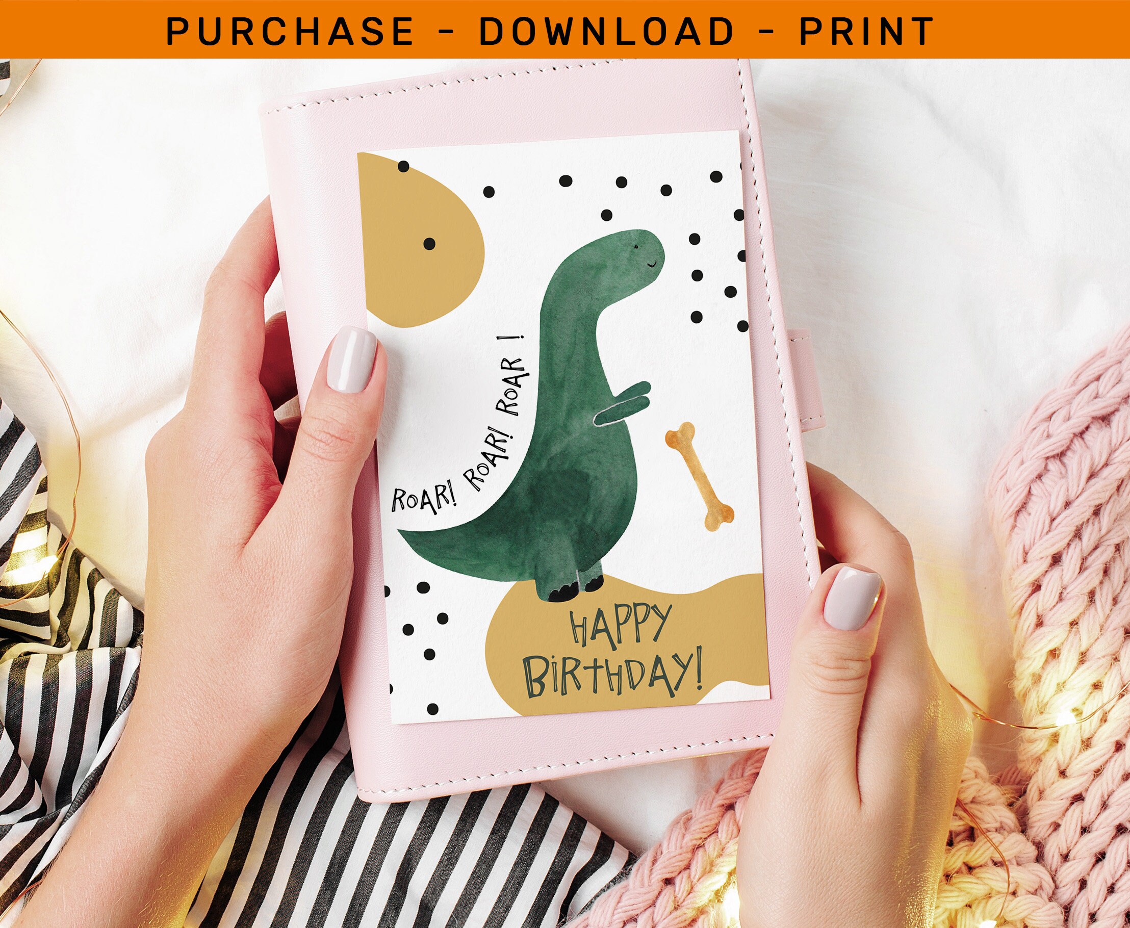 Printable Dino Card, Dinosaur Birthday Card, Printable Greeting Card ...