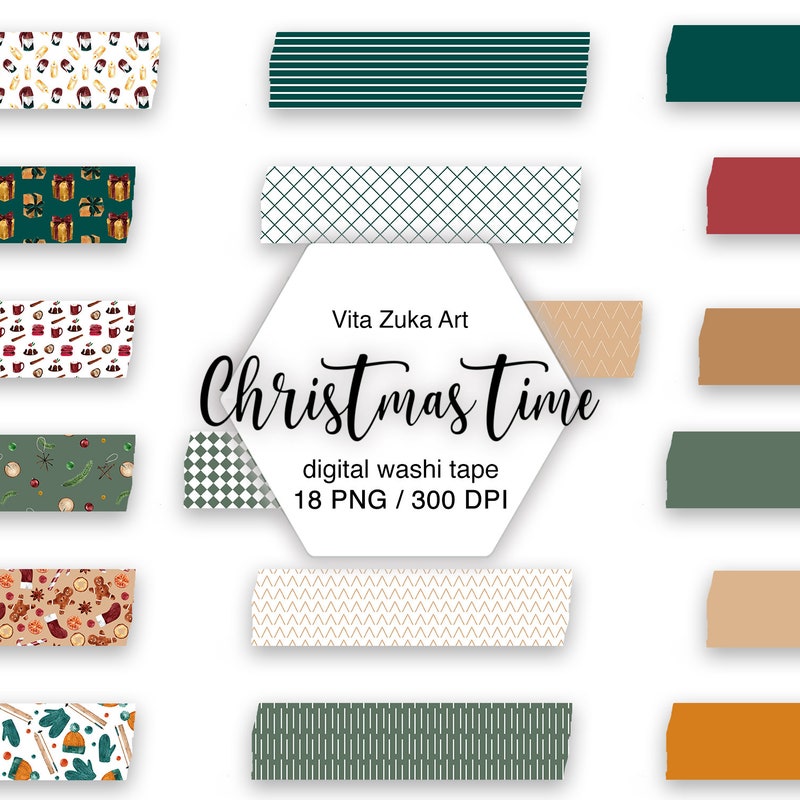 Digital Washi Tape - Etsy