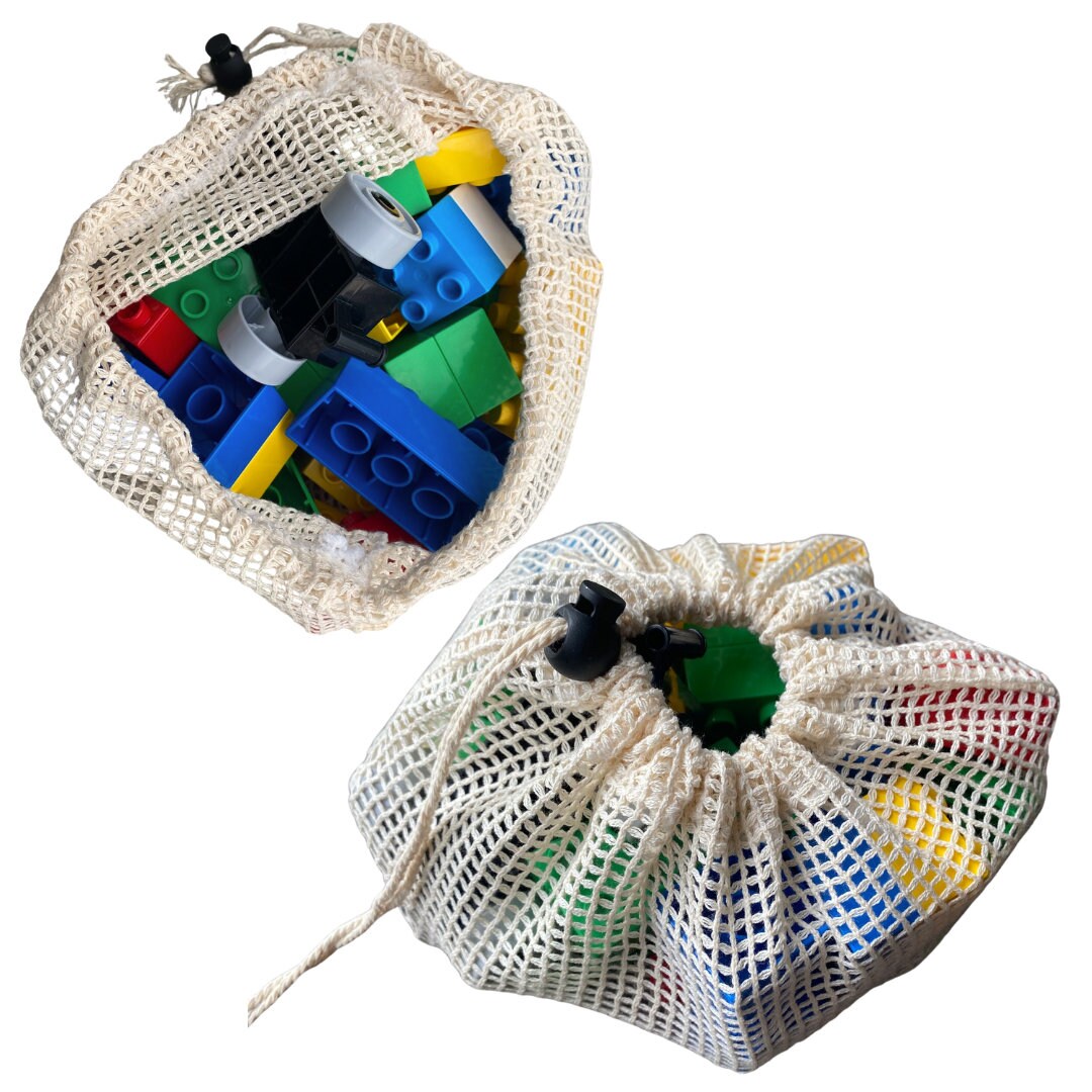 Small Reusable Mesh Bag, Cotton Storage Mesh Bag for Produce, Toys and ...