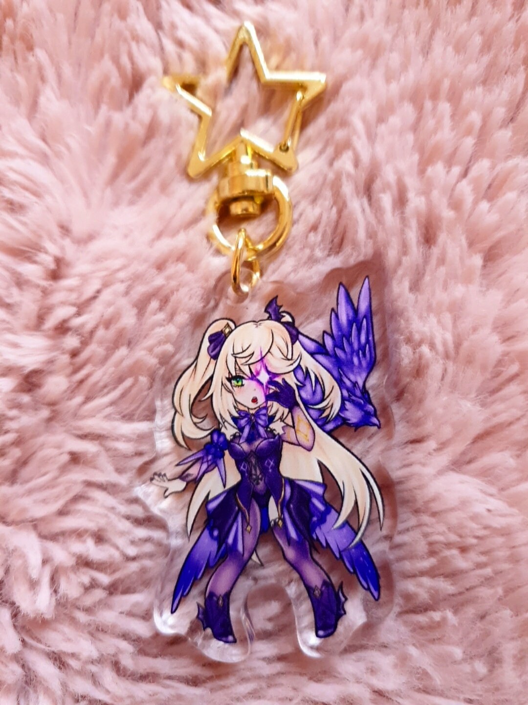 Genshin Impact Acrylic Charm Keychain Fischl and Lisa - Etsy