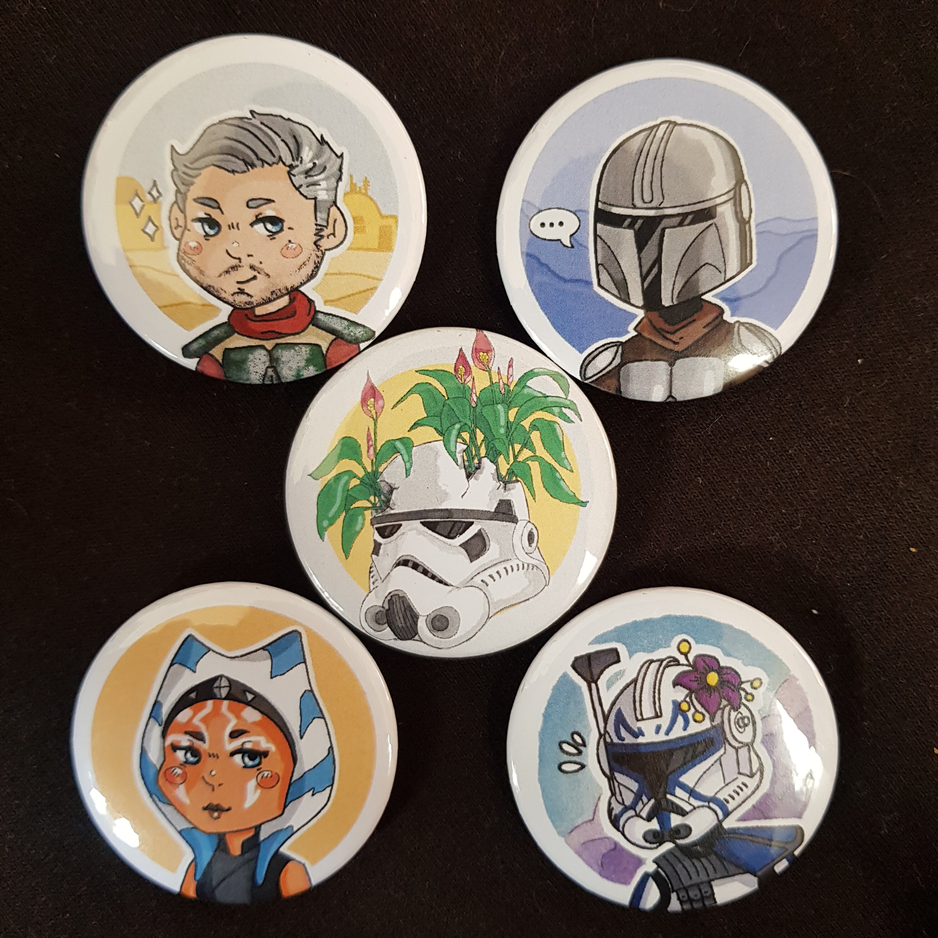 Star Wars the Clone Wars the Mandalorian Buttons - Etsy