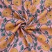Orange Floral Print Cotton Fabric: Indian Hand Block Print - Etsy