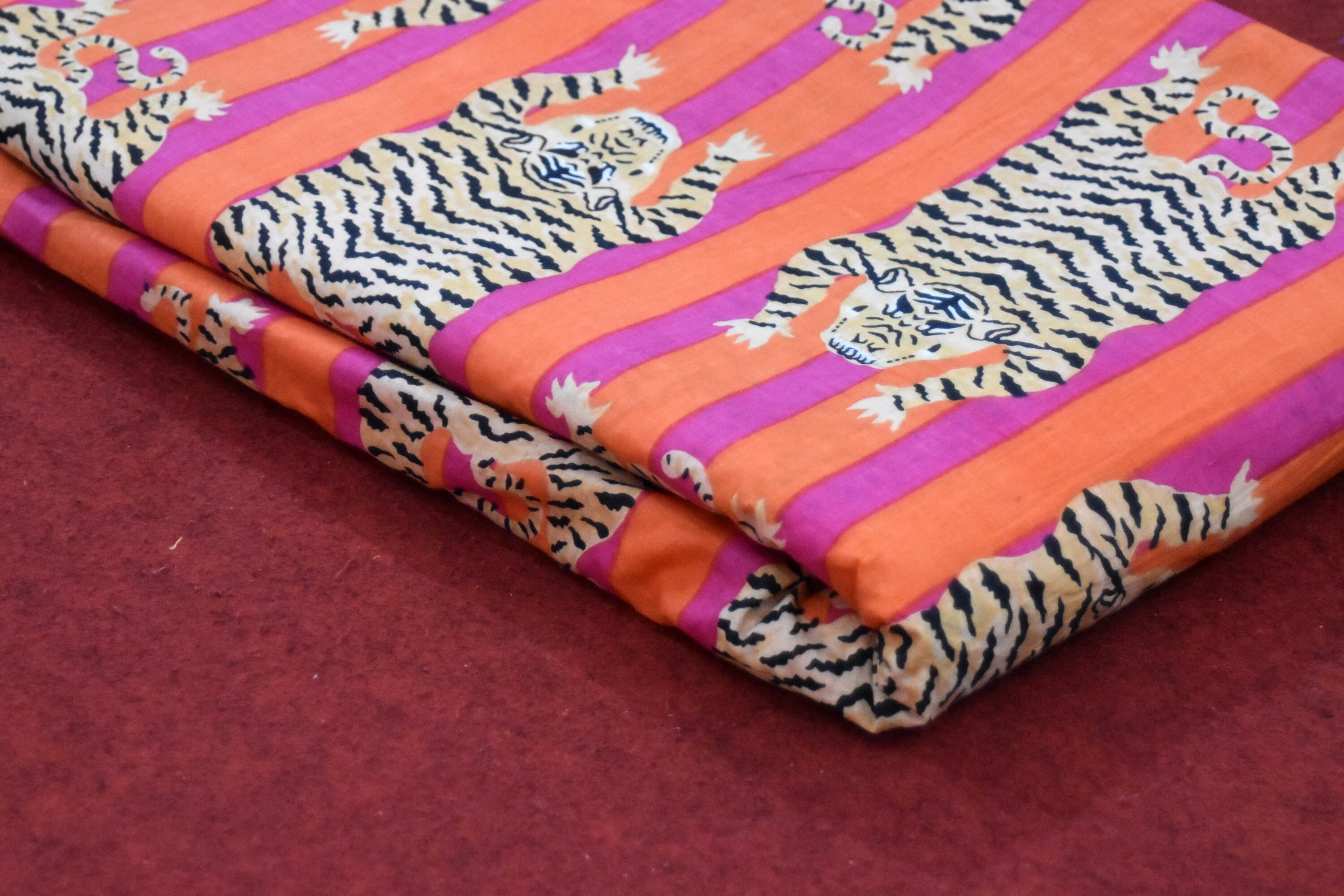 New Tiger Print Cotton Fabric Soft Cotton Fabric Handmade - Etsy